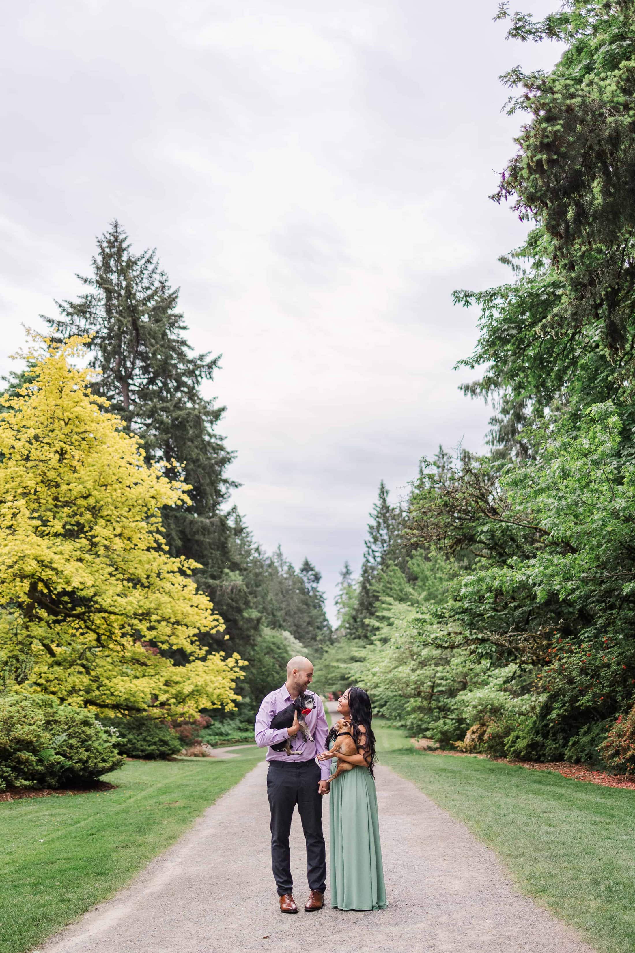 Engagement Session at the UW Arboretum (with dogs!)